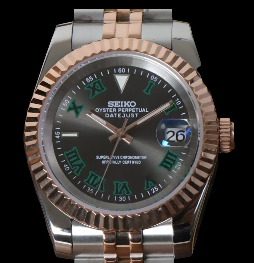 Wdm Seiko Mod Date just Wimbledon Two Tone - Wave Dial